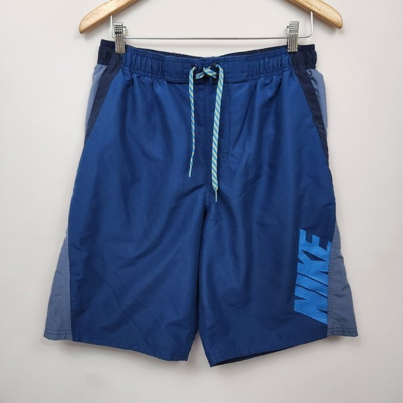 Nike | Swim | Nike Swim Trunks Mens Medium Blue Logo Color Block ...